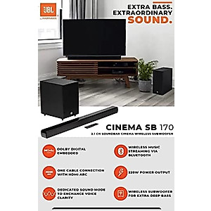 JBL Bar 2.1 - Channel Soundbar with Wireless Subwoofer