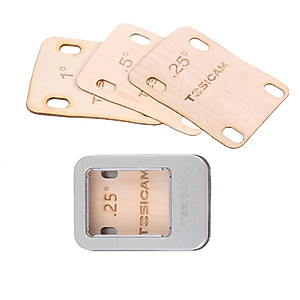 3pcs Guitar Neck Shims Shim Made of Canada Solid Maple Wooden, For Bolt-on Neck Bolts, Shaped 0.25 0.5 1 Degree (0.25 0.5 1 Degree)