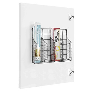 Home Basics Stainless Steel Rust Resistant Wrap Organizer, Perfect for Food Storage Bags, Silver Foil, Wax Paper, Sandwich Bags, Plastic Wrap- Mounts to Cabinet Door or Wall. Onyx/Black Finish