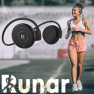 Running Headphones Designed by Runners - Wireless Bluetooth V5.0 Neckband Earphones for Sport Exercise Jogging Gym Workout Marathon Headphones for Running