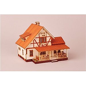 Desktop Wooden Model Kit A cafe at a whistle stop