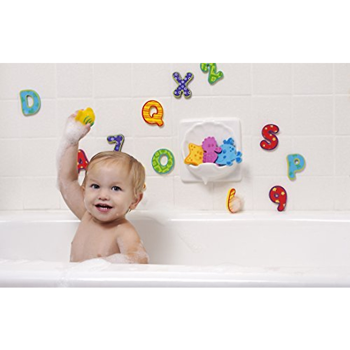 Nuby 16-Piece Floating Foam Bath Animals Set