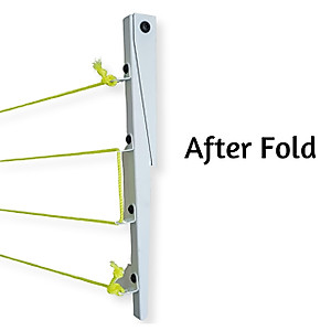 SILAK Wall Mounted Clothes Drying Rack - Foldable Laundry Drying Rack with 100 ft Rope, Space Saving Wall Clothes Dryer Rack (White, Design-2)