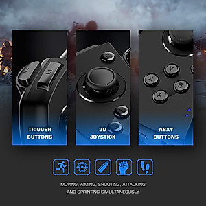 Mobile Game Controller GameSir G6, Android Wireless Bluetooth Gaming Controller, One-Handed Gamepad with Joystick for CODM/PUBG/ROS
