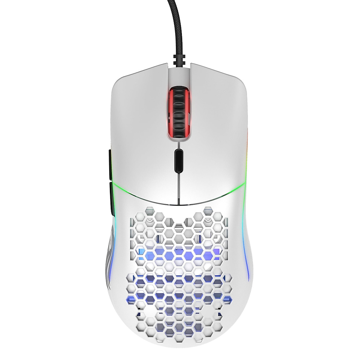 Glorious Gaming Model O Wired Gaming Mouse 67g Superlight Honeycomb Design, RGB, Pixart 3360 Sensor, Omron Switches, Ambidextrous - Matte White