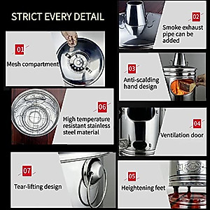 OM-PDD Large Outdoor Trash Incinerator Burn Barrell, Stainless Steel Burn Barrel Incinerator Cage, Incinerator Barrel for Yard Waste/Toilet/Garden/Trash/Paper 12-61Gallon1, ilver