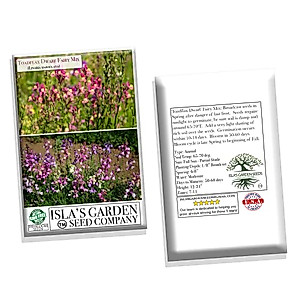 Toadflax Dwarf Fairy Mix Bouquet Flower Seeds, 5000+ Seeds Per Packet, (Isla's Garden Seeds), Non GMO & Heirloom Seeds, Botanical Name: Linaria Maroccana, Great Home Garden Gift