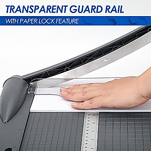 MROCO Paper Cutter 12" Cut Length Paper Trimmer, Guillotine Paper Trimmer with 12 Sheet Capacity Paper Slicer with Drawer Storage, Heavy Duty Guillotine Paper Cutters and Trimmers for Cardstock