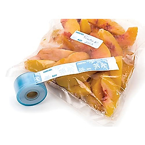 RSVP International Freezer Labels with Convienient Plastic Dispenser, 100 Count, 2.25x1.25", Snowflake