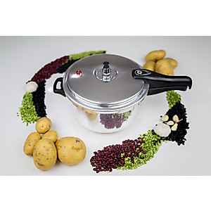 Bene Casa 61423 Aluminum Pressure Cooker 9.45 Quart 9 Liter