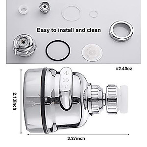Kitchen Sink Aerator, 360-Degree Swivel Faucet Aerator, Water Saving Faucet with Gasket Faucet Replacement Part for Kitchen,Bathroom - 3 Spray Modes Adjustment