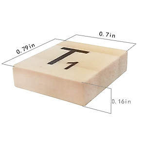 QMET 500 Wood Letter Tiles,Scrabble Letters for Crafts - DIY Wood Gift Decoration - Making Alphabet Coasters and Scrabble Crossword Game