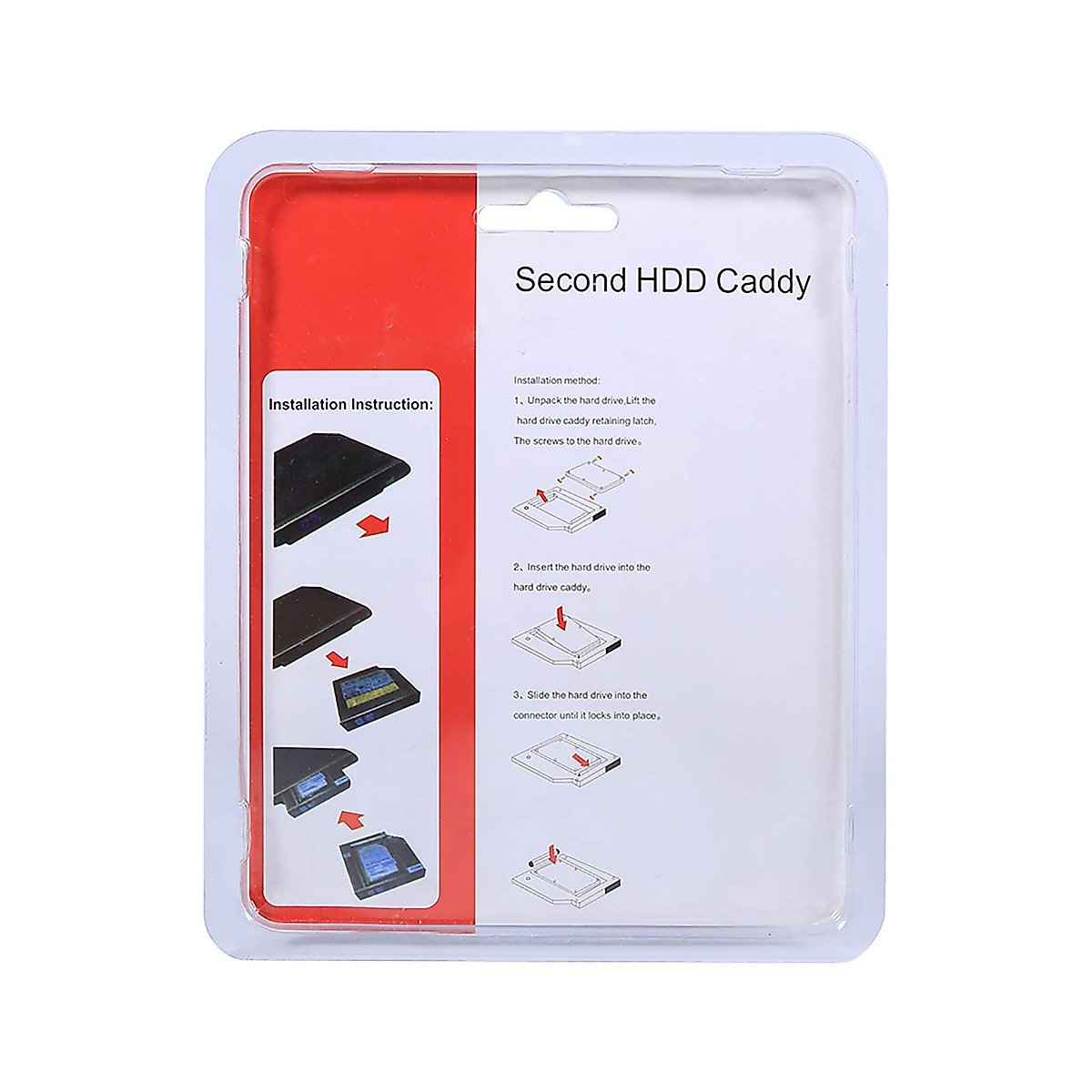Liyeehao HDD Caddy, Aluminum Absorb Noise HDD SSD Adapter, for -I -Ii