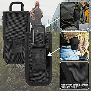 1680D Nylon Sheath with Pockets for Multitools, Multitool Sheath for Belt for Skeletool, Surge, Crunch & More, Durable and Reliable, Fits Tool Up to 4.3 inch in Length, Belt Pouches for Men (Black)