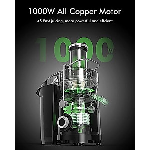 Juicer Machine, SiFENE 1300W(Peak) Moto Larger 3.2" Mouth Centrifugal Juicer Extractor Maker, Juice Squeezer for Whole Fruits and Vegetables, Dual Speeds,Easy to Clean, BPA Free