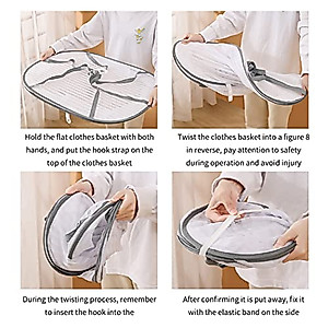 HOMEREFROM Drying Net, Foldable Flat Drying Rack Clothes Mesh Net - Hanging Drying Fish Net, for Shrimp Fish Fruit Vegetables Herb, with Zipper (Two-Layers)