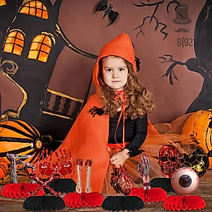 Dulousia Halloween Bloody Table Centerpieces - 8pcs 3D Spooky Broken Body Parts Honeycomb Table Decorations, Scary Bloody Corpse Halloween Table Toppers Home Office Haunted House Prank Ornament