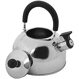 Lily's Home 2 Quart Stainless Steel Whistling Tea Kettle, the Perfect Stovetop Tea and Water Boilers for Your Home, Dorm, Condo or Apartment.