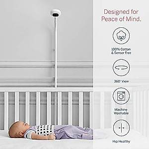 Nanit Breathing Wear Sleeping Bag – 100% Cotton Baby Sleep Sack - Works with Nanit Pro Baby Monitor to Track Breathing Motion Sensor-Free, Real-Time Alerts, Size Large, 12-24 Months, Lilac Purple