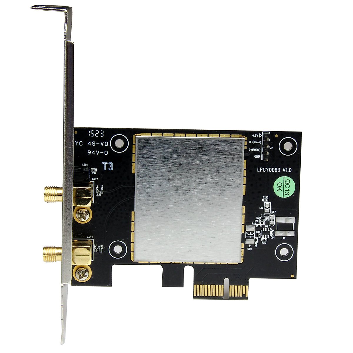 StarTech.com AC600 Wireless-AC Network Adapter - 802.11ac, PCI Express - Dual Band 2.4GHz / 5GHz PCIe Wireless Network Card, TAA (PEX433WAC11)