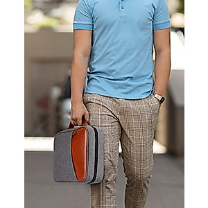 Heouvo Bible Covers for Men, Bible Carrying Case with Pockets/Leather Handle, Multi-Functional Large Size Zippered Bible Bag, Great for Bible Study/Daily Use, Perfect Gift for Men Boys