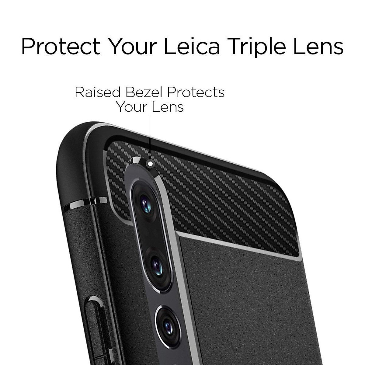 Spigen Rugged Armor Designed for Huawei P20 Pro Case (2018) - Black