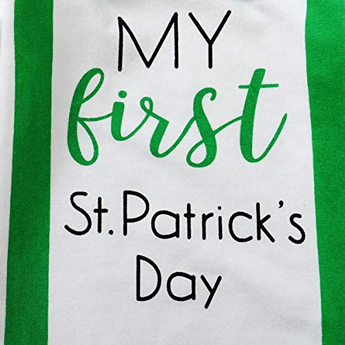 Detigee Baby Boy My 1st St. Patrick's Day Pant Clothing Set Newborn Shamrock Outfit (Green01,0-3 Months)