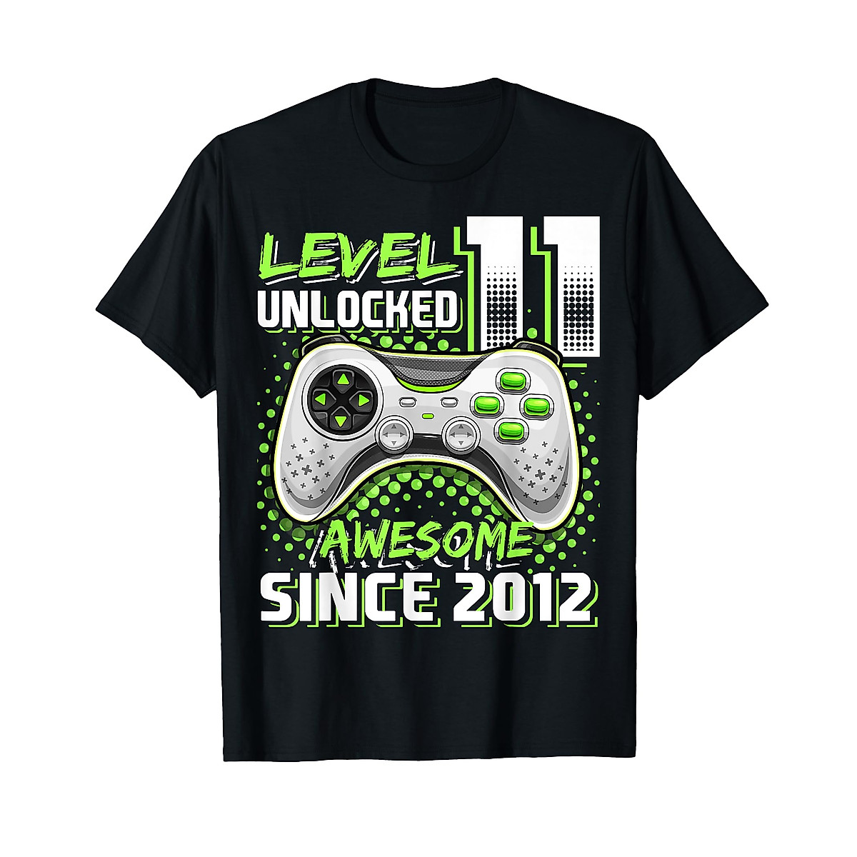 Level 11 Unlocked Awesome 2012 Video Game 11th Birthday Boy T-Shirt
