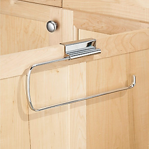 iDesign Forma Paper Towel Holder for Kitchen - Over Cabinet, Brushed Stainless Steel 0.7" x 12.8" x 7.1"