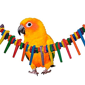 Super Bird Creations SB466 Mini Triangle Teaser Bird Toy, Medium Bird Size, 16" x 3" x 2"