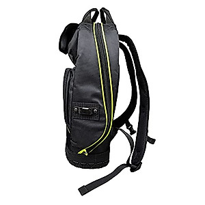 Klein Tools 55597 Tool Bag Backpack, Tradesman Pro Tool Organizer with 39 Pockets, Reflective Hi Viz, Padded Shoulder Straps, Molded Base