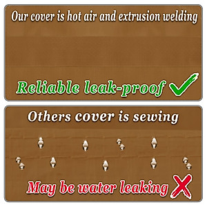 Strong Camel Carport Conopy Cover 10'x20' Replacement for Car Tent Outdoor Top Garage Shelter with Ball Bungees, TAN (Only Cover, Frame Not Included)