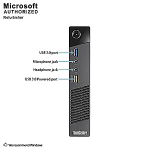 Lenovo ThinkCentre M73 Tiny Business Desktop Computer, Intel Core 4th Gen 2.9GHz, 4G DDR3, 500G, WiFi, USB 3.0, VGA, DisplayPort, Win 10 Pro 64-Bit Supports English/Spanish/French(Renewed)