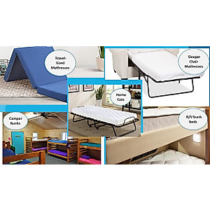 Cot Size Mattress Pad Waterproof Quilted,Cotton Top Soft Protector Cover Quilted Fitted Mattress ProtectorFits Narrow Twin/Camp Bunk/Rvs Bunk/Guest Beds 30" X 75" X 10"