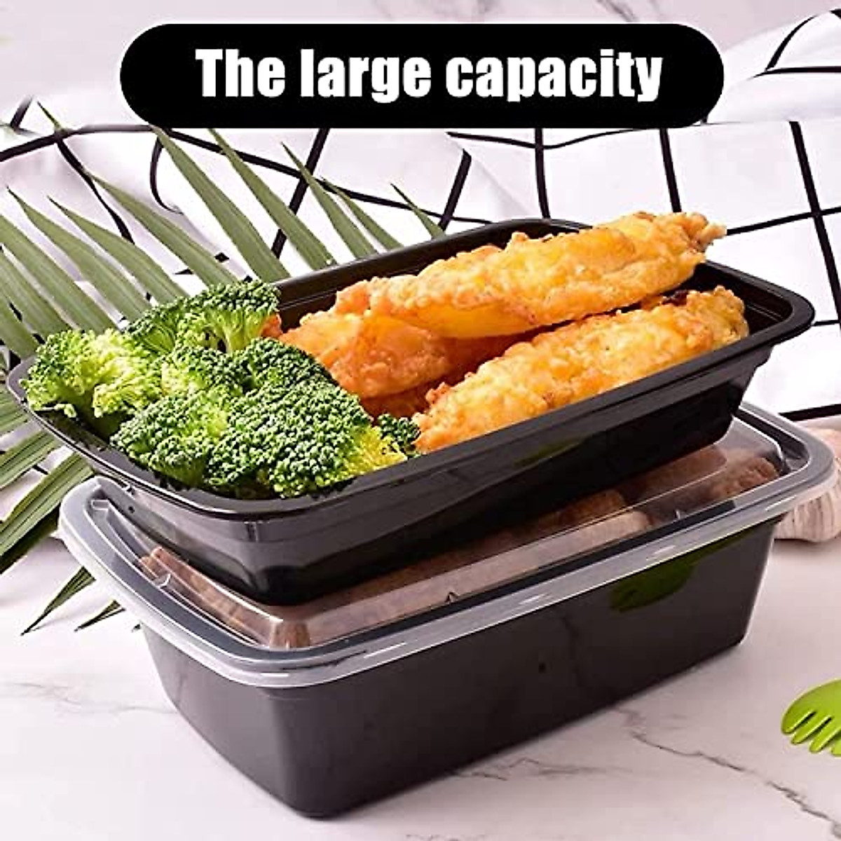 lamsexx 80 Pcs Small Meal Prep Containers,50Pcs (26 OZ/750ML) Small Food Storage Containers with Lids and 30Pcs Forks, Lunch Containers,Freezer/Dishwasher Safe