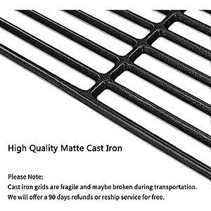 Hisencn 7636 15.3 Inch Flavorizer Bars and 7638 7639 17.5 Inch Cast Iron Grates for Weber Spirit I & II 300 Series, Spirit E310 E320 E330 S310 S320 S330 Gas Grills with Front Control Knobs, 16GA
