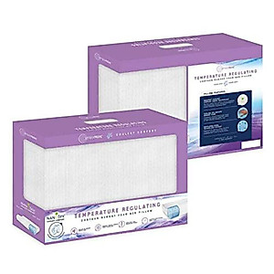 SensorPEDIC Temperature Regulating Coolest Comfort Contour Memory Foam Bed Pillow, 1 Count (Pack of 1), White
