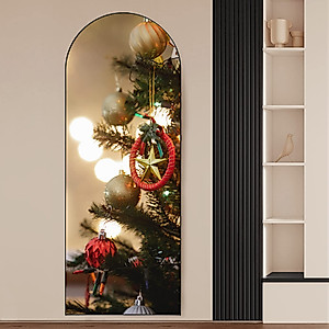 CISTEROMAN 65"x22" Full Length Mirror, Arched Mirror, Floor Mirror with Stand, Full Body Mirror, Wall Mirror for Bedroom, Dressing Room, Living Room