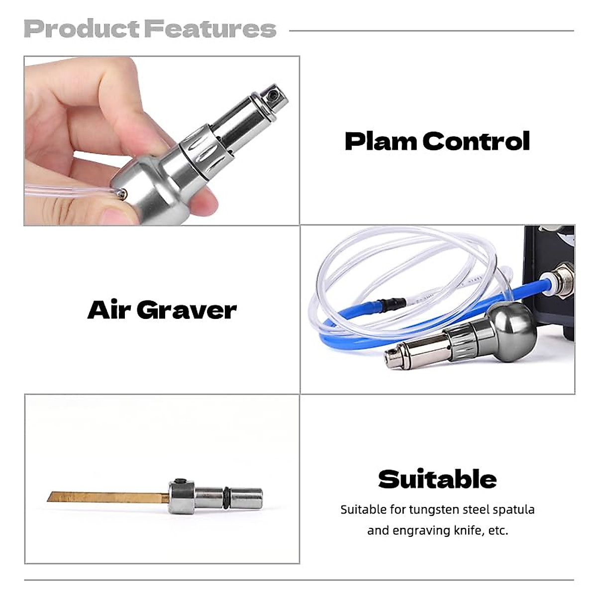 YIEPET Engraving Handpiece for Pneumatic Engraving Machine,Metal Jewelry Engraving Tools.Engraving Handpiece for Pneumatic