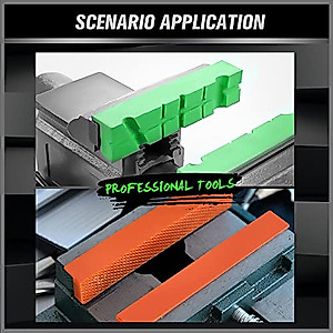 SWANLAKE 4.5 Inch Vise Jaw Pads Covers Protectors 1 Multi-Grooved & 1 Standard Set