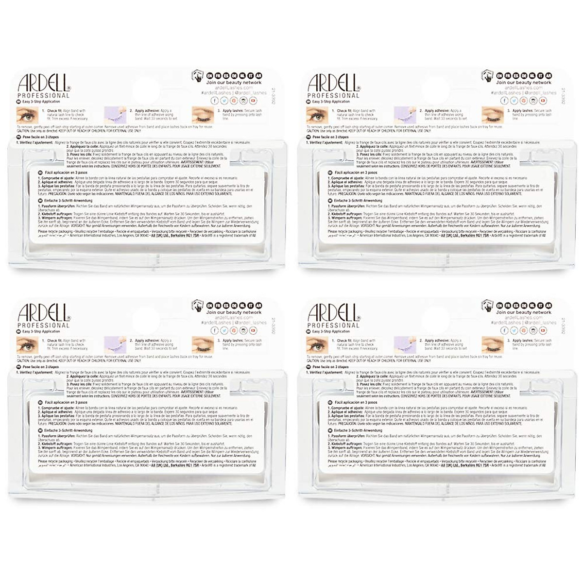 Ardell False Eyelashes Demi Wispies Brown (4 Pack)