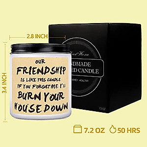 AharHora Funny Gifts for Best Friend, Humorous Scented Jar Candle Gifts for Friendship BFF Bestie Women Birthday Sister Female Going Away Moving Coworker
