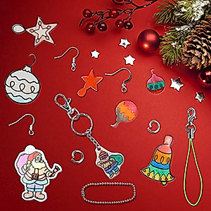 BAPHILE Shrinky Dink,301PCS Shrink Art Plastic Sheets Kit Include 20PCS Clear Frosted Heat Shrinky Paper with 281PCS Keychains Accessories for Adults Kids Creative Craft School Project