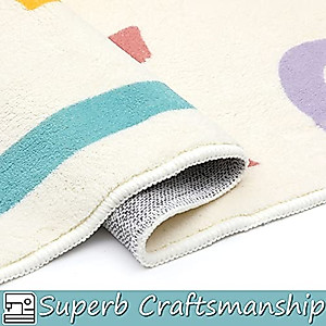 Topotdor Alphabet Kids Rug,Colorful Educational ABC Nursery Rug Ultra Soft Washable Rainbow Rugs for Bedroom Playroom Classroom,28"x70"