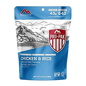 Mountain House Chicken & Rice Pro-Pak | Freeze Dried Backpacking & Camping Food | 1 Serving | Gluten-Free