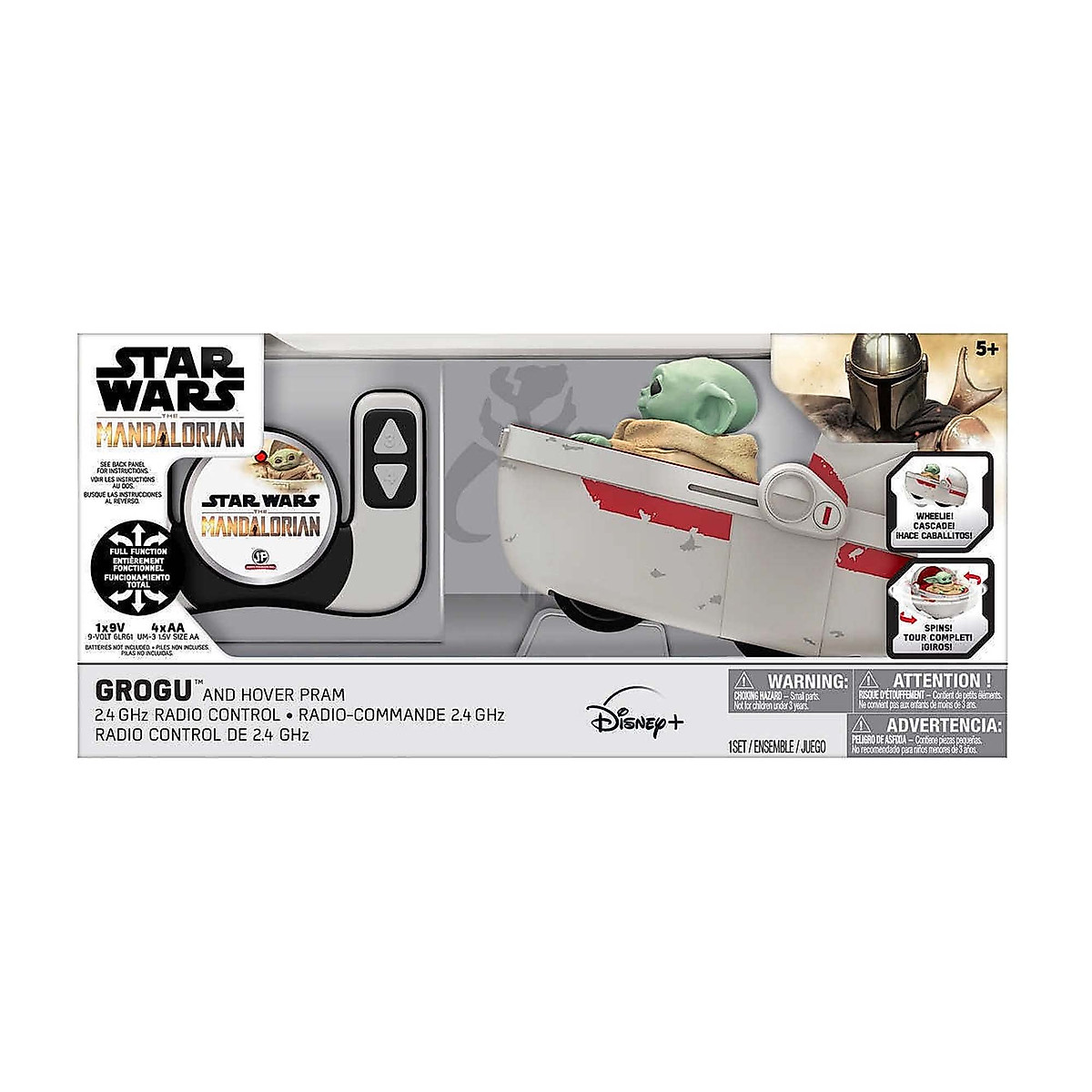 Jam'n Products Inc. Star Wars The Mandalorian & Baby Yoda Stunt RC Car 2.4 GHz Radio Control Toy for Kids Boys and Girls (Grogu)