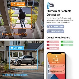 Amcrest 4K AI Bullet IP PoE Camera, 4K@30fps, 164ft Night Color Vision, Security IP Camera Outdoor, Face Detection, Human & Vehicle Detection, Built-in Siren Alarm, Built in Mic IP8M-TB2886EW-AI