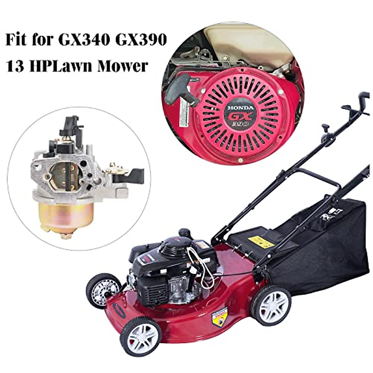 GX390 GX340 Carburetor Compatible with Honda GX340 GX360 GX390 11HP 13HP Engine Generator Lawn Mower Motor Carb Replaces 16100-ZF6-V01