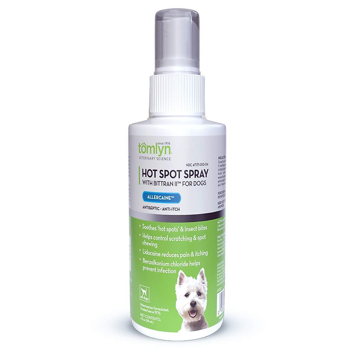 Tomlyn Allercaine Hot Spot Spray for Dogs, 4oz