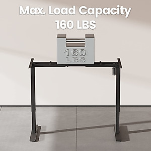 IWEICARE Computer Workstations Electric Adjustable Standing Desk Frame, Stand up Desk Frame, Sit Stand Desk Legs with Memory Function, Black Frame Only